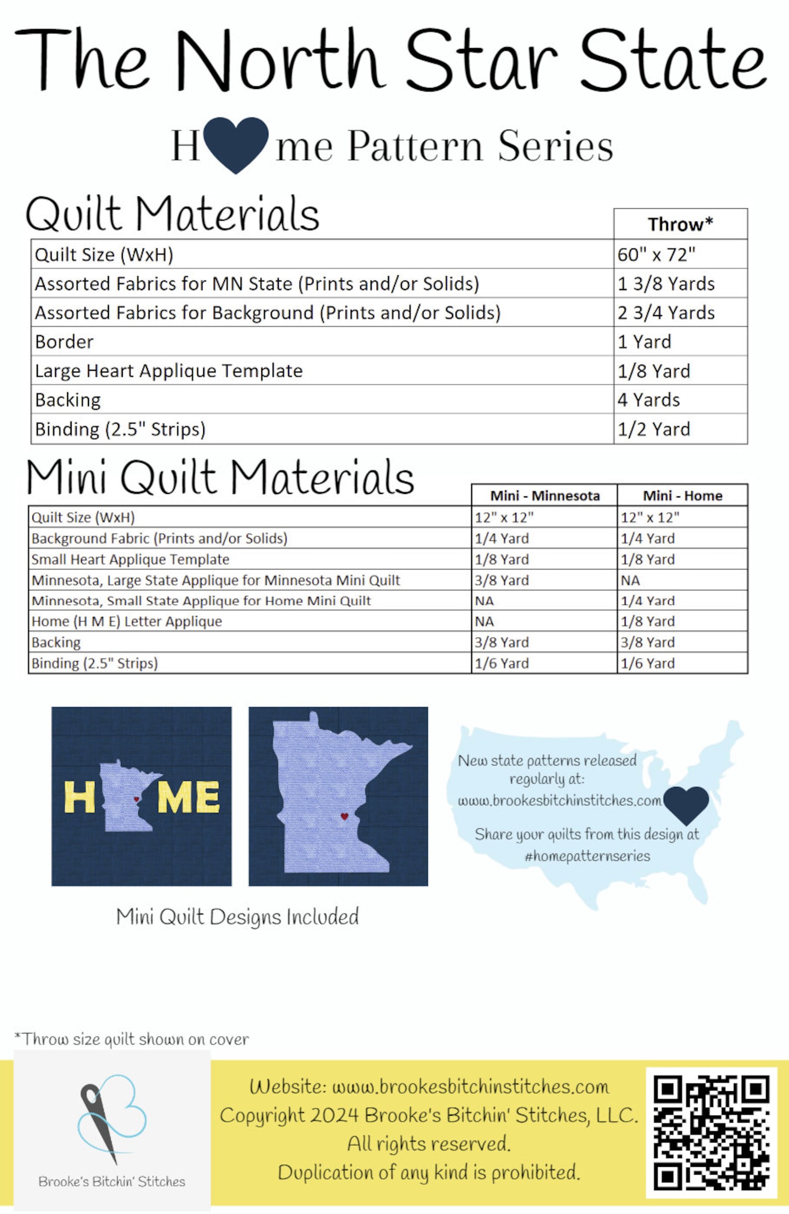 The North Star State - Minnesota Pixelated Quilt Pattern (digital ...