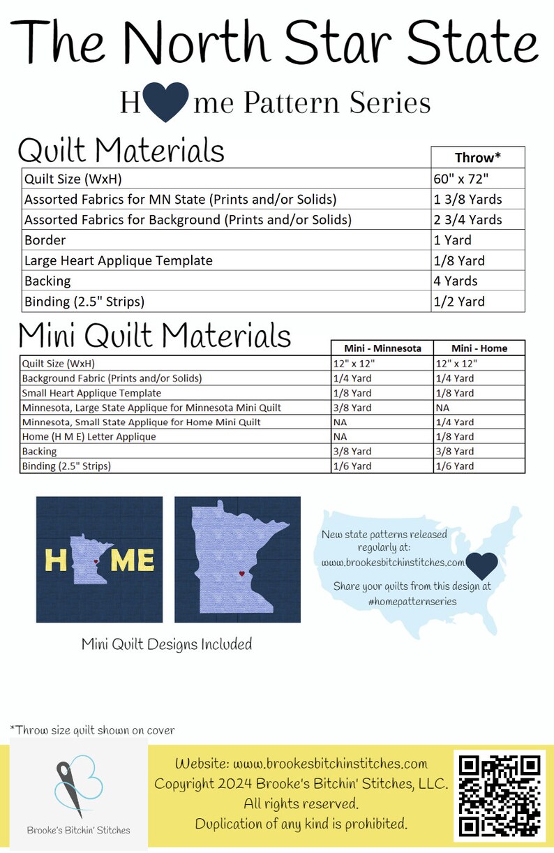 The North Star State - Minnesota Pixelated Quilt Pattern (digital ...