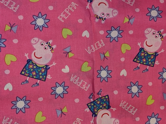 Peppa Pig Licensed Fabric 100% Cotton | Etsy