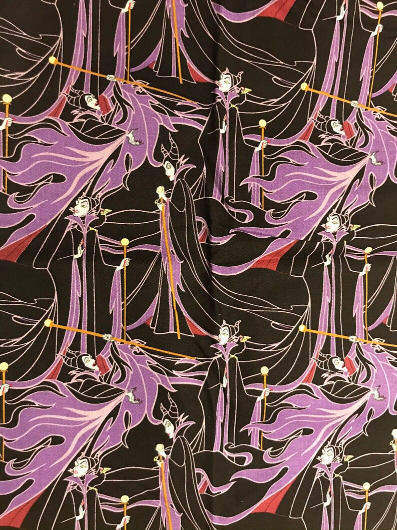 Maleficent Disney Villain Fabric - Etsy