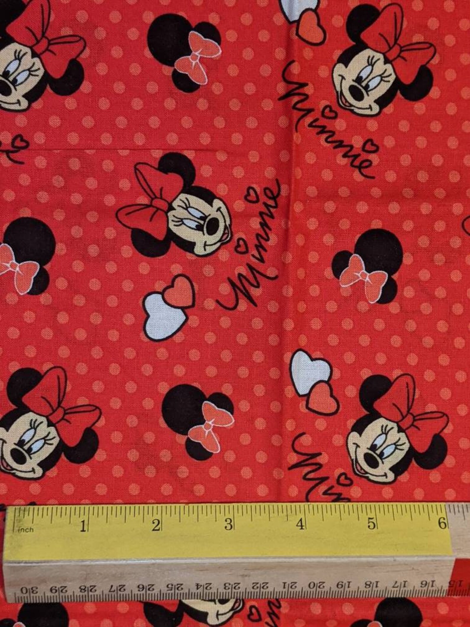 Licensed Minnie Mouse Signature Fabric Fat Quarter. Perfect - Etsy