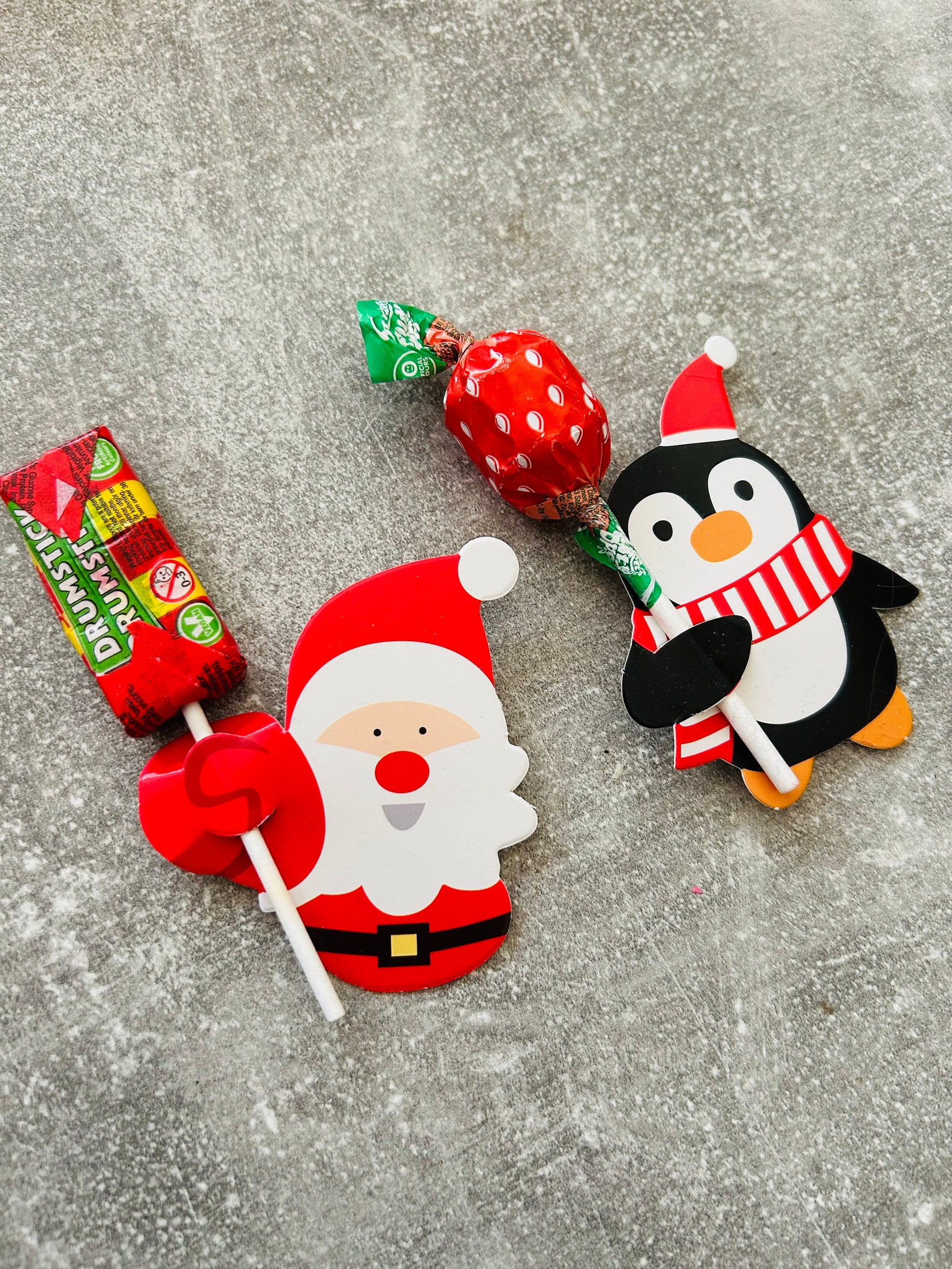 2 X Christmas Kids Novelty Lollipop Candy Holder Paper Decoration ...