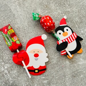 2 X Christmas Kids Novelty Lollipop Candy Holder Paper Decoration ...