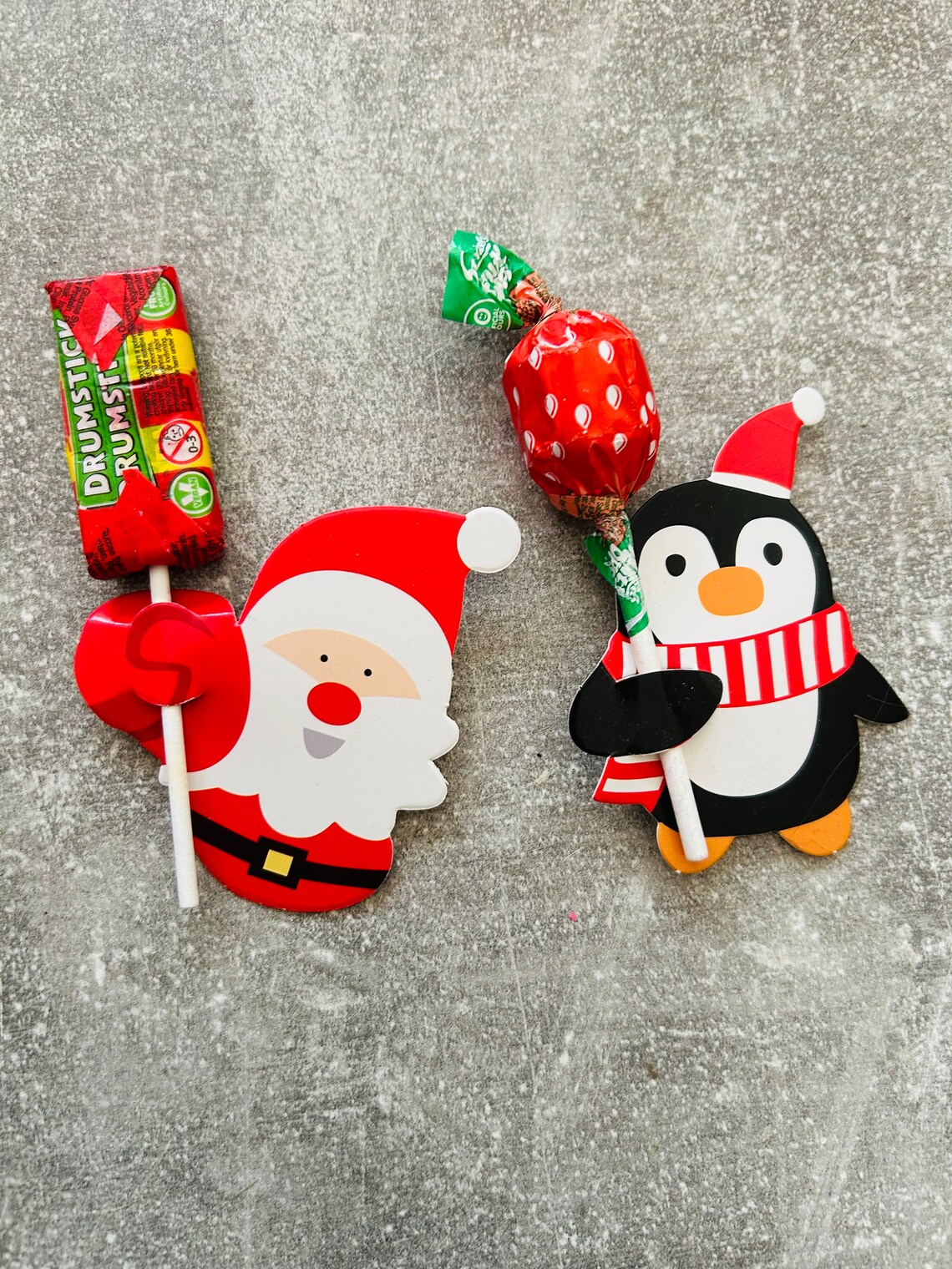 2 X Christmas Kids Novelty Lollipop Candy Holder Paper Decoration ...