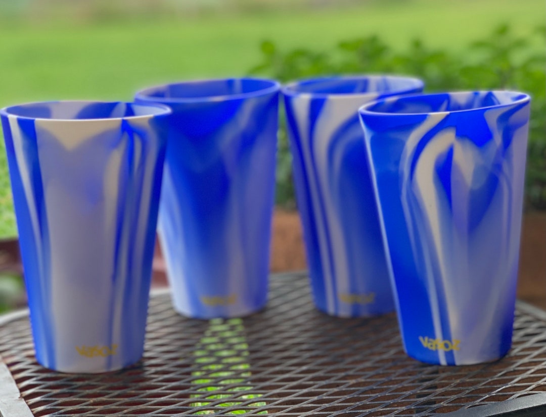 2 or 4 Pack Silicone Cups 16 Oz Blue - Etsy
