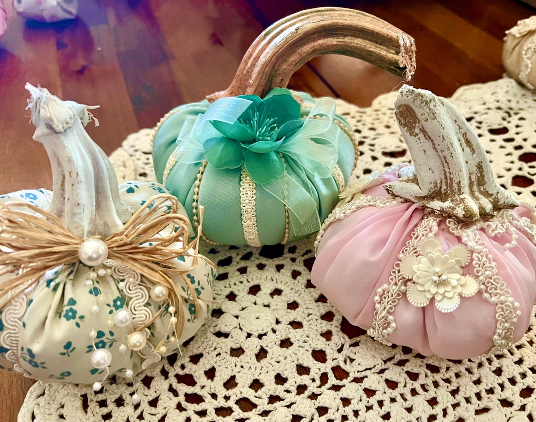 Handmade Shabby Chic Pumpkins, Victorian Handmade Pumpkins, Unique ...