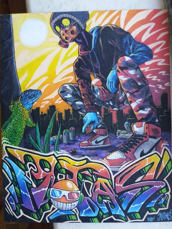 Graffiti Summer Painting - Etsy