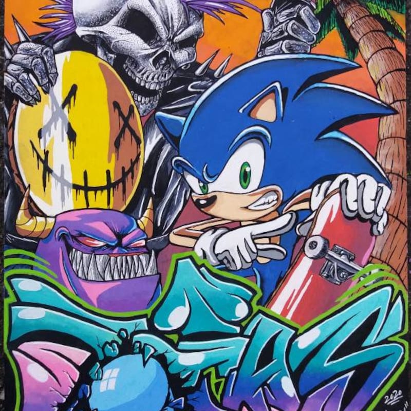 Sonic Graffiti - Etsy