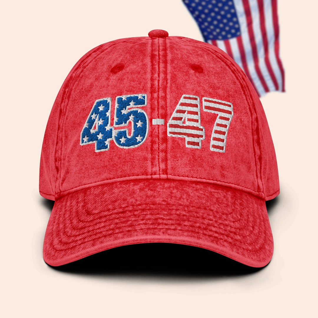 45 47 Vintage Hat, 45 47 Baseball Cap, 45 47 Trump Hat, 45 MAGA Hat, 45 ...