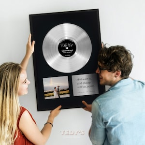 Wedding Song Gift, Engagement Frame, Personalized Vinyl Record, Custom ...