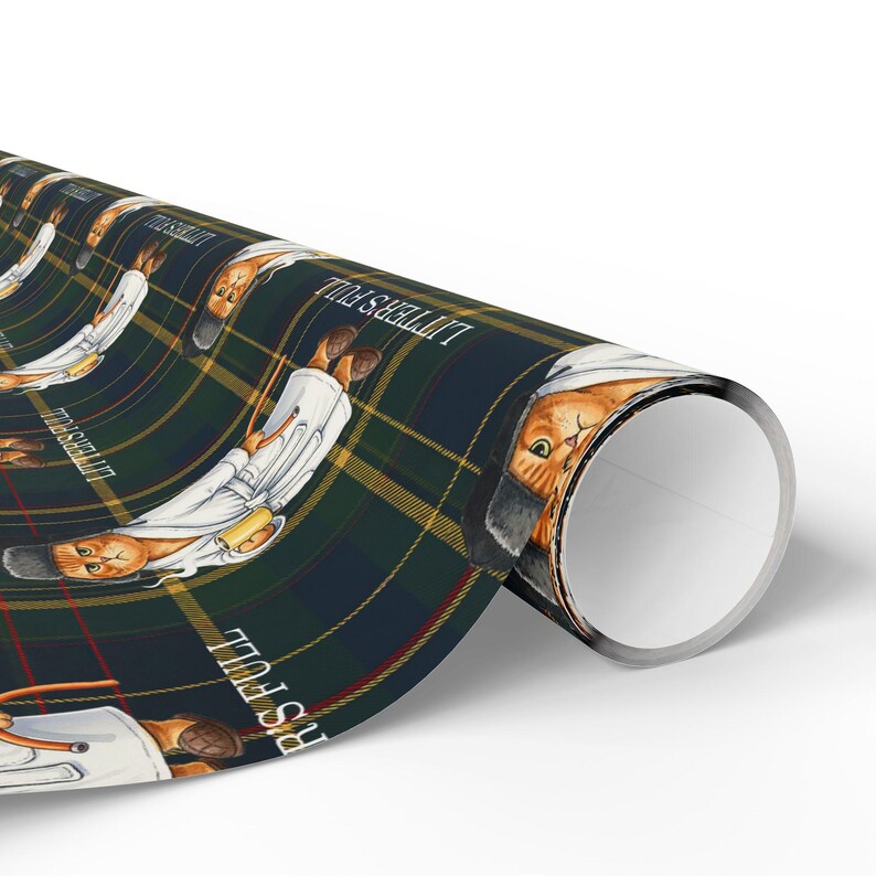 Litter's Full Christmas Vacation Cat Wrapping Paper, Litters Full Cat ...