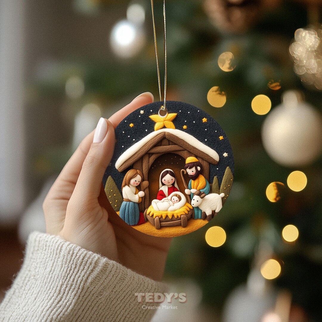 Nativity Christmas Ornament, Christmas Holiday Decorating, Jesus ...