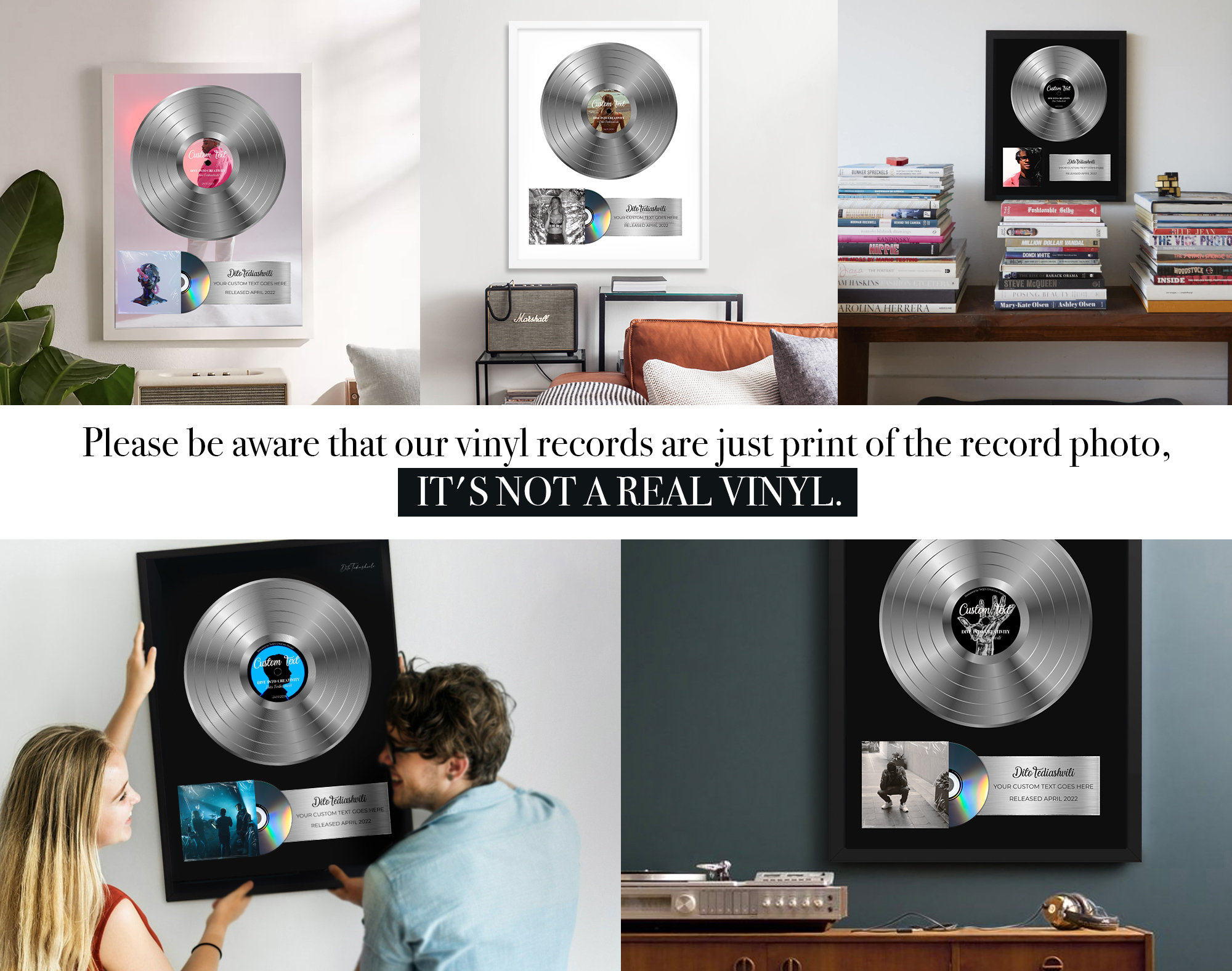 Personalized Vinyl Record, Custom Vinyl Record Poster Framed, Gift for ...