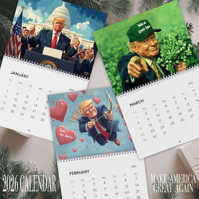 2026 Donald Trump Calendar, MAGA Calendar: Perfect Gift for Trump ...