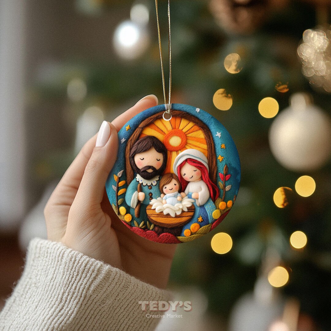 Nativity Christmas Ornament, Christmas Holiday Decorating, Jesus ...