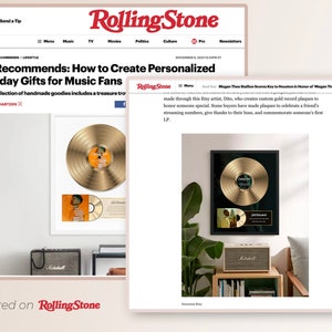 Custom Vinyl Record, Personalized Music Plaque, 5th Anniversary Gift ...