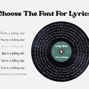 Personalized Vinyl Record Any Song Lyrics Personalized Print - Etsy