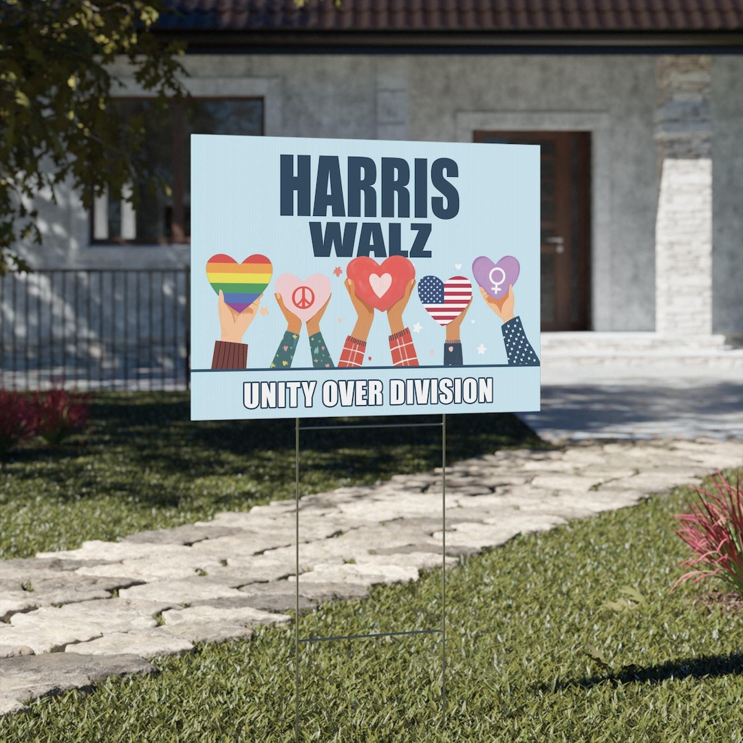 Harris Walz Sign, Kamala Harris 2024, Tim Walz for President, Unity ...