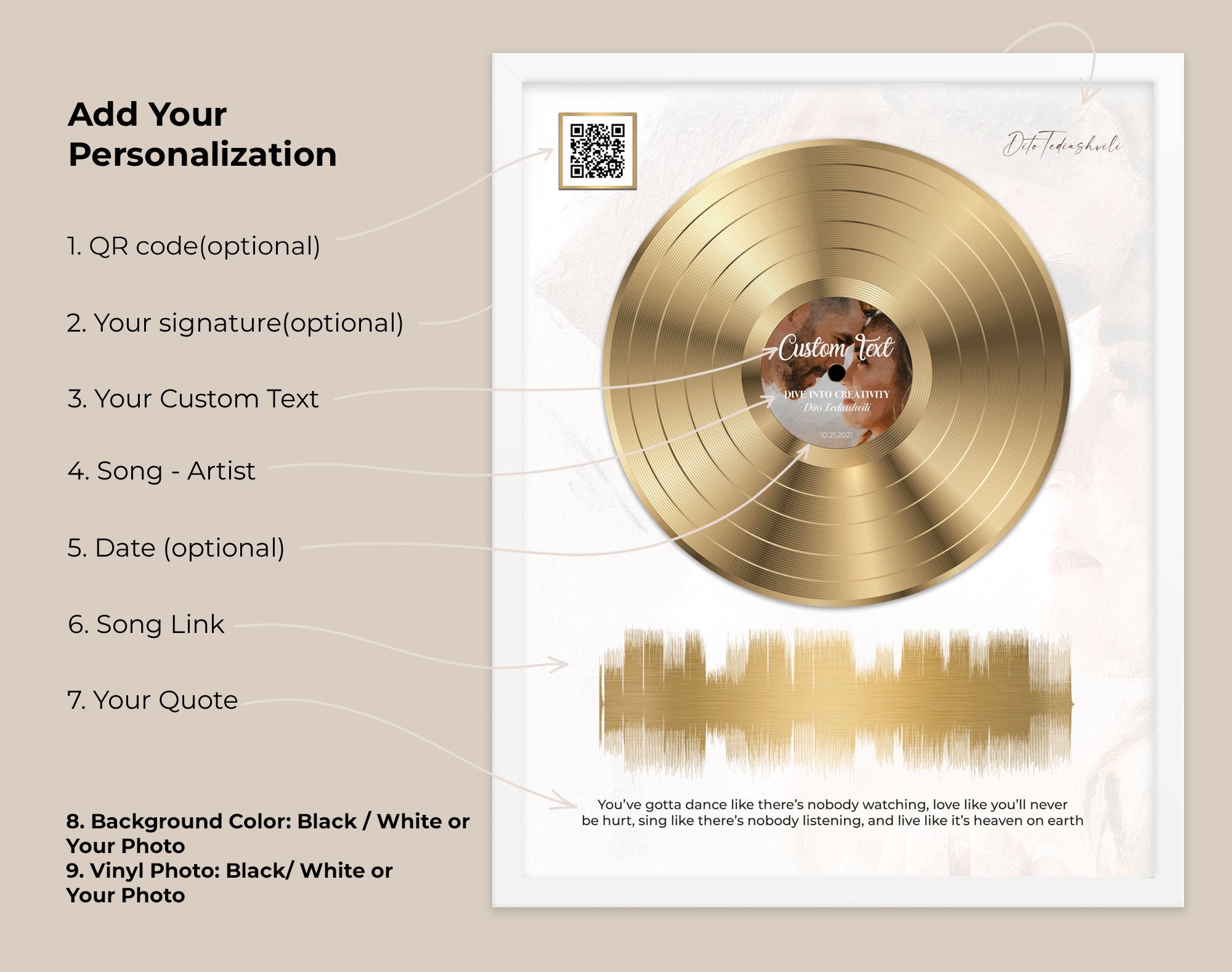 Custom Sound Wave Art Personalized Soundwave Print | Etsy