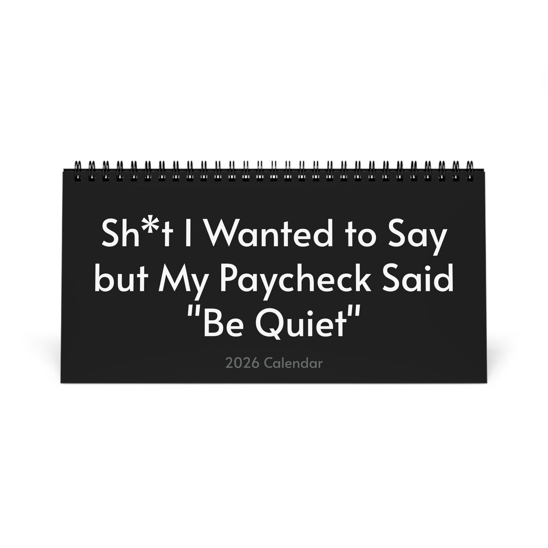 Desktop Calendar, 2026 Funny Office Humor Life Hacks, White Elephant ...