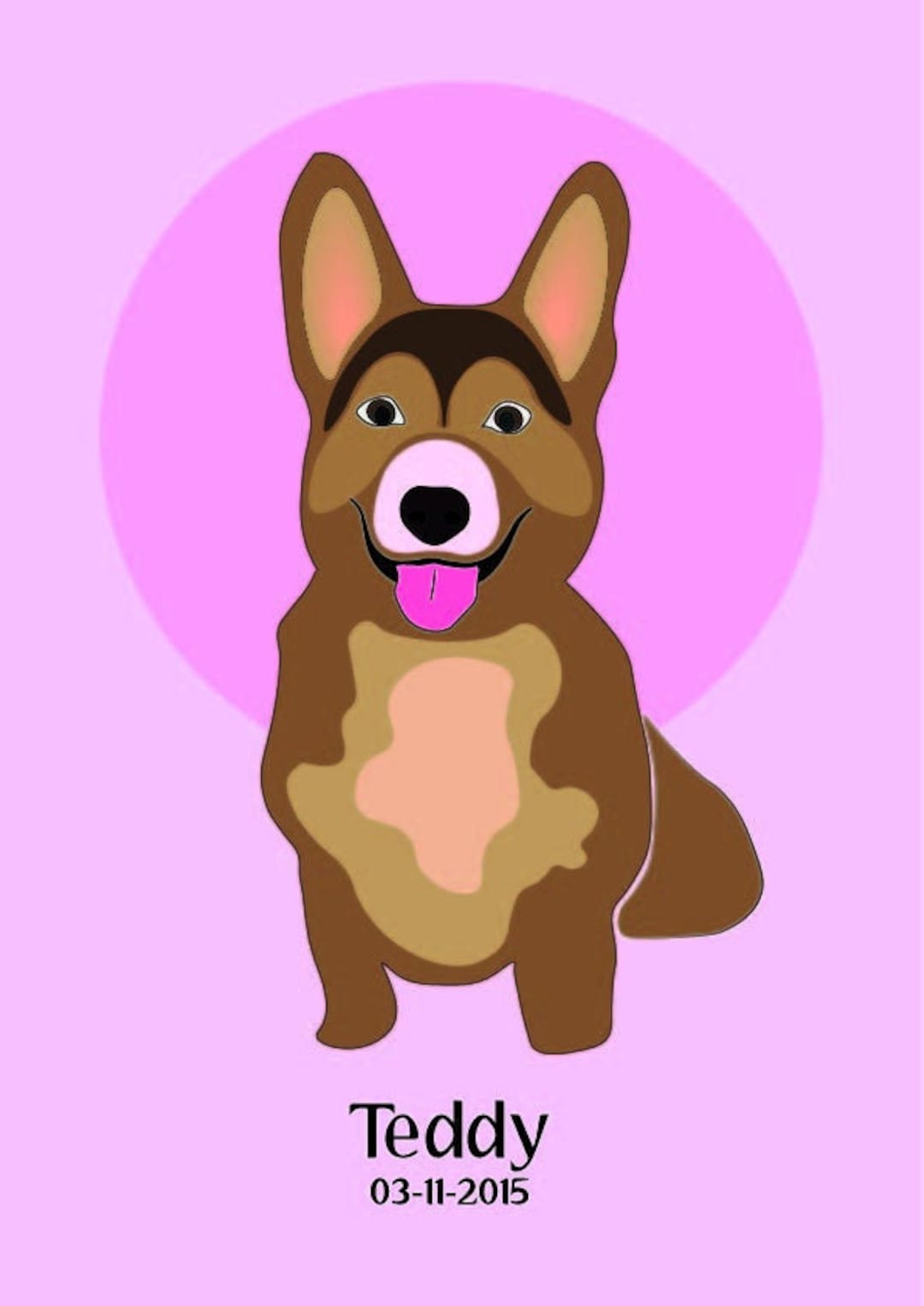 Dog Portrait, Custum Portrait Pet, Dog Lover, Pet Lover - Etsy