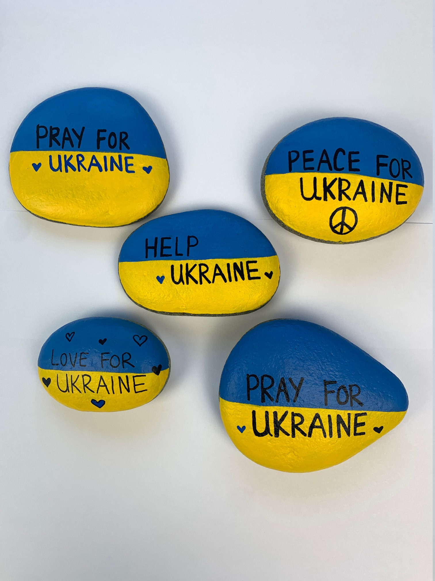Pray for Ukraine Rock Painting Kit - Ukraine Flag - Ukraine Rocks ...