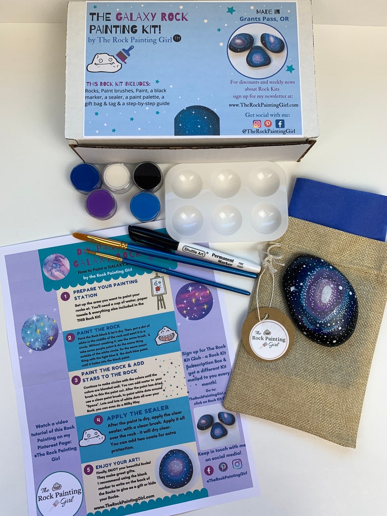 GALAXY Painting Galaxy Painted Rocks Galaxy Paint Rock - Etsy