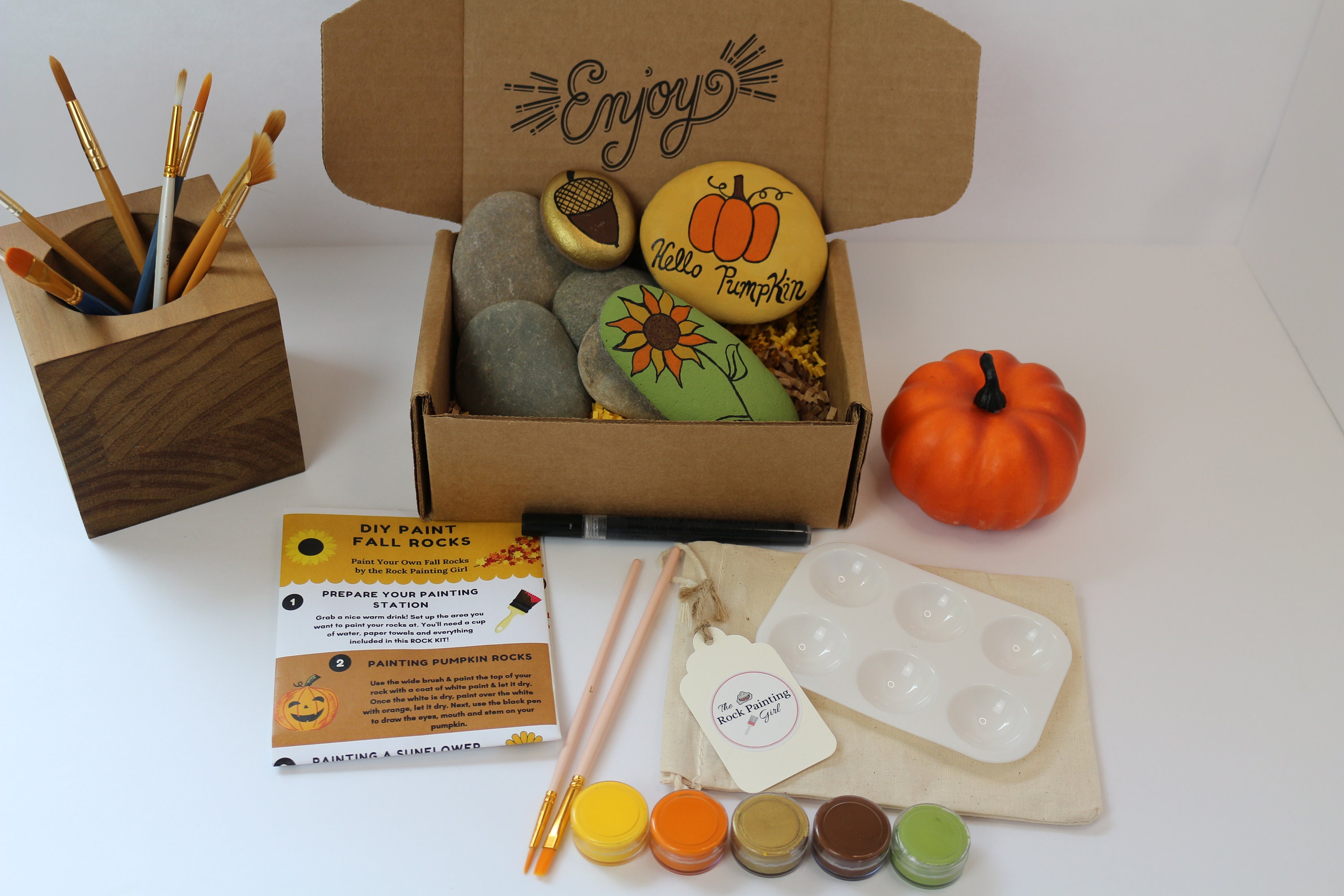 Fall Craft Kit for Adults & Kids, Rock Painting Fall Craft Painting ...