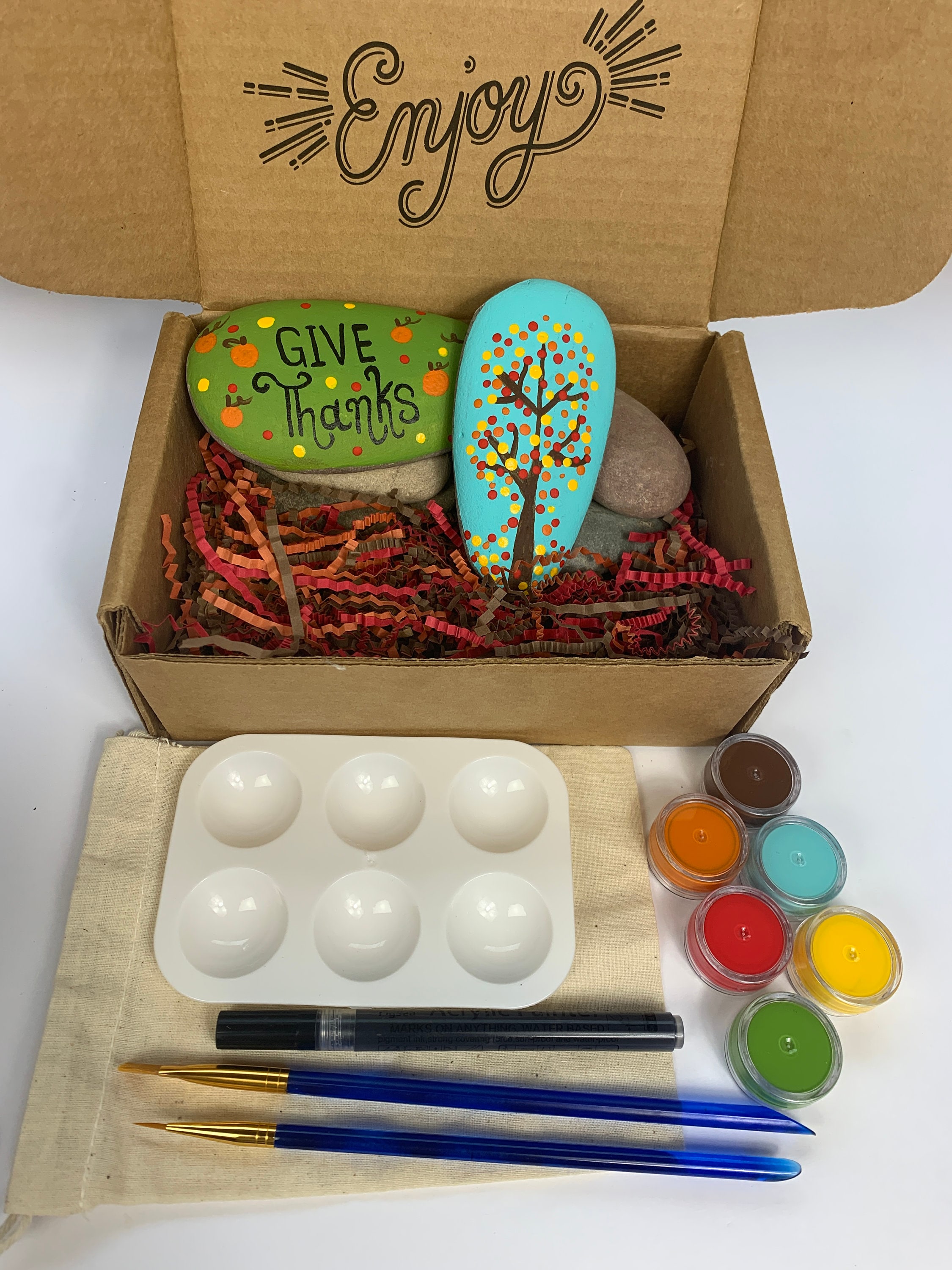 Fall Craft Kit for Adults & Kids, Rock Painting Fall Craft Painting ...