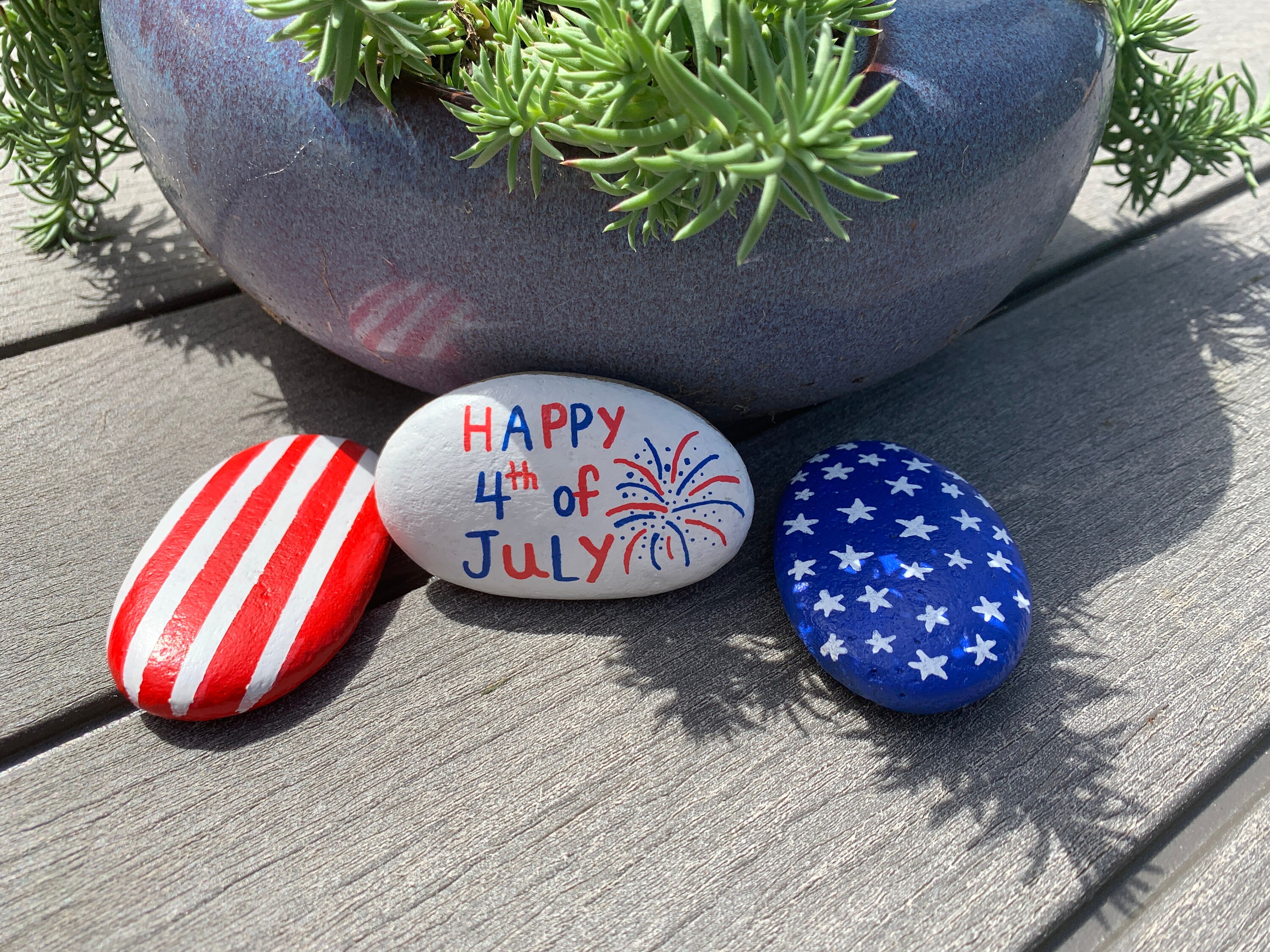 Fourth of July, Rock Painting Kit, Painted Rocks, Craft for Kids ...