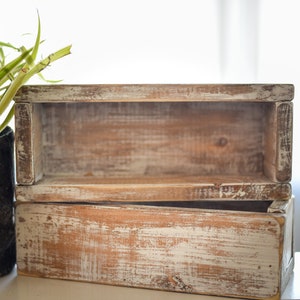 12' Antique White Table Box - Etsy