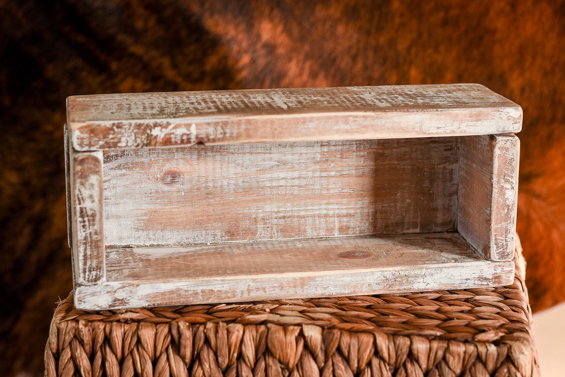 12' Antique White Table Box - Etsy