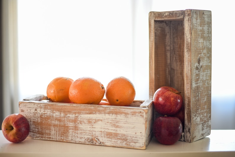 12' Antique White Table Box - Etsy
