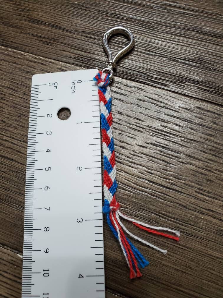 Red White and Blue Key Chain - Etsy