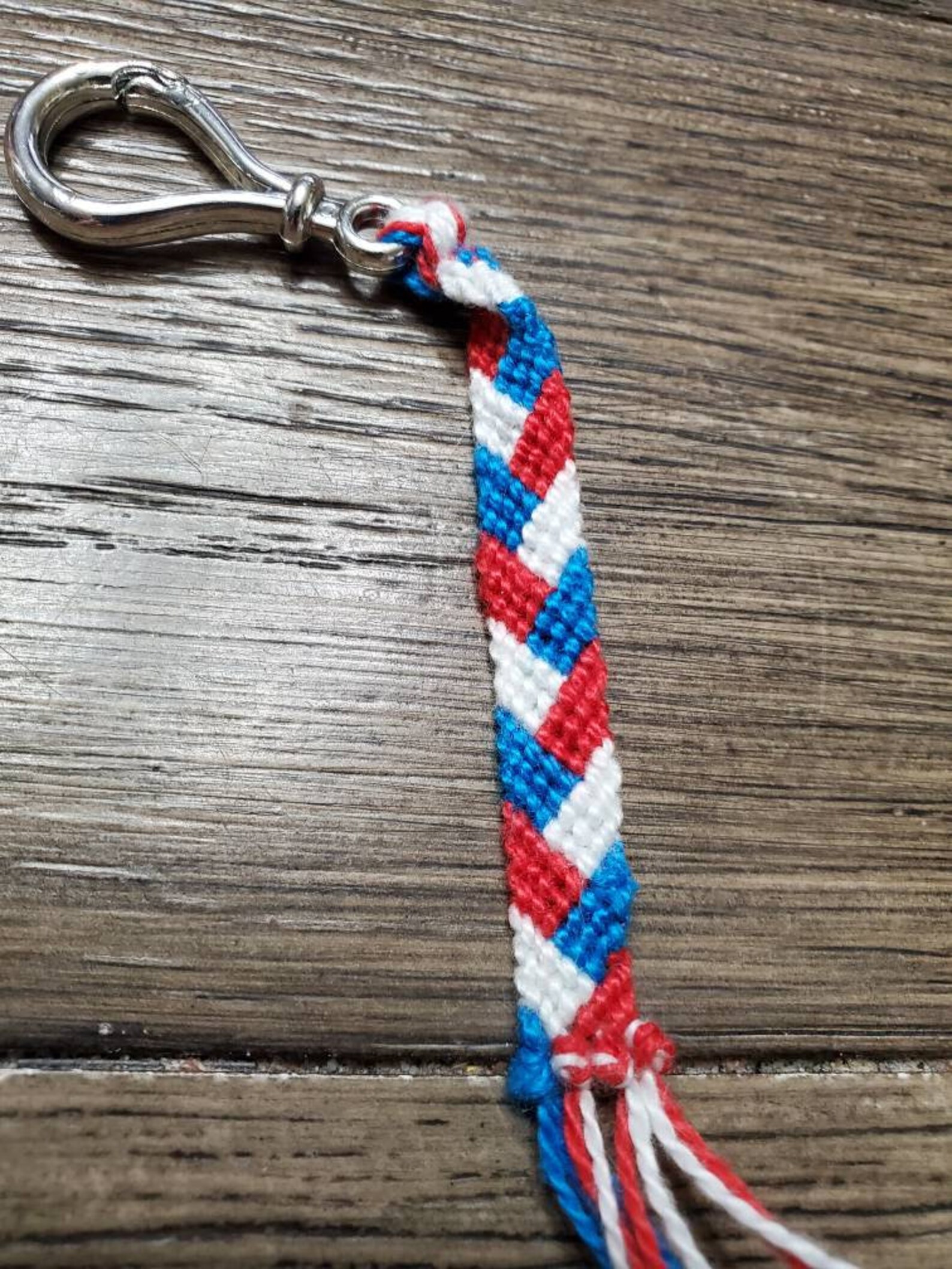 Red White and Blue Key Chain - Etsy