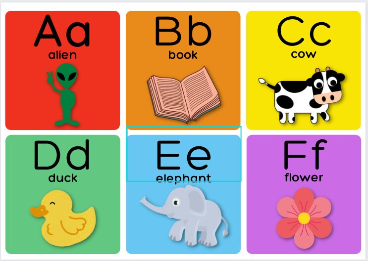 Alphabet Flashcards Printable - Etsy
