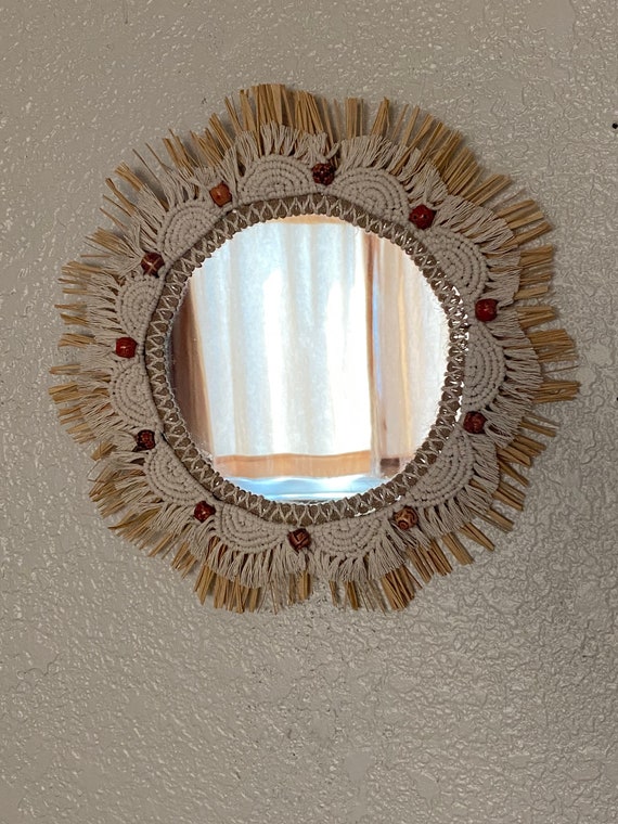 Round Boho Mirror - Etsy