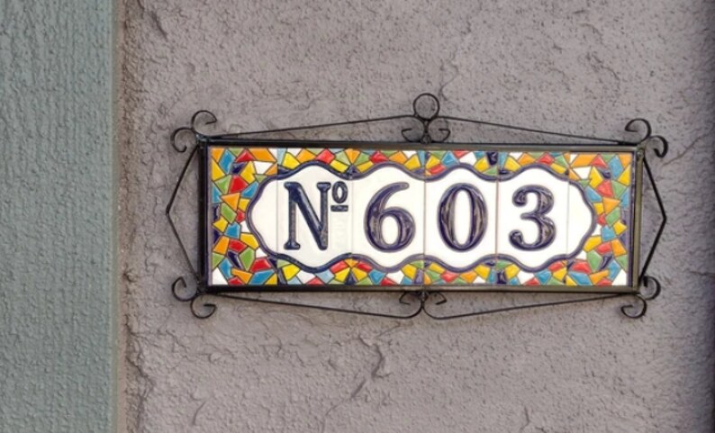 11cm X 5.5cm Ceramic Mosaic Designed Spanish House Number - Etsy UK
