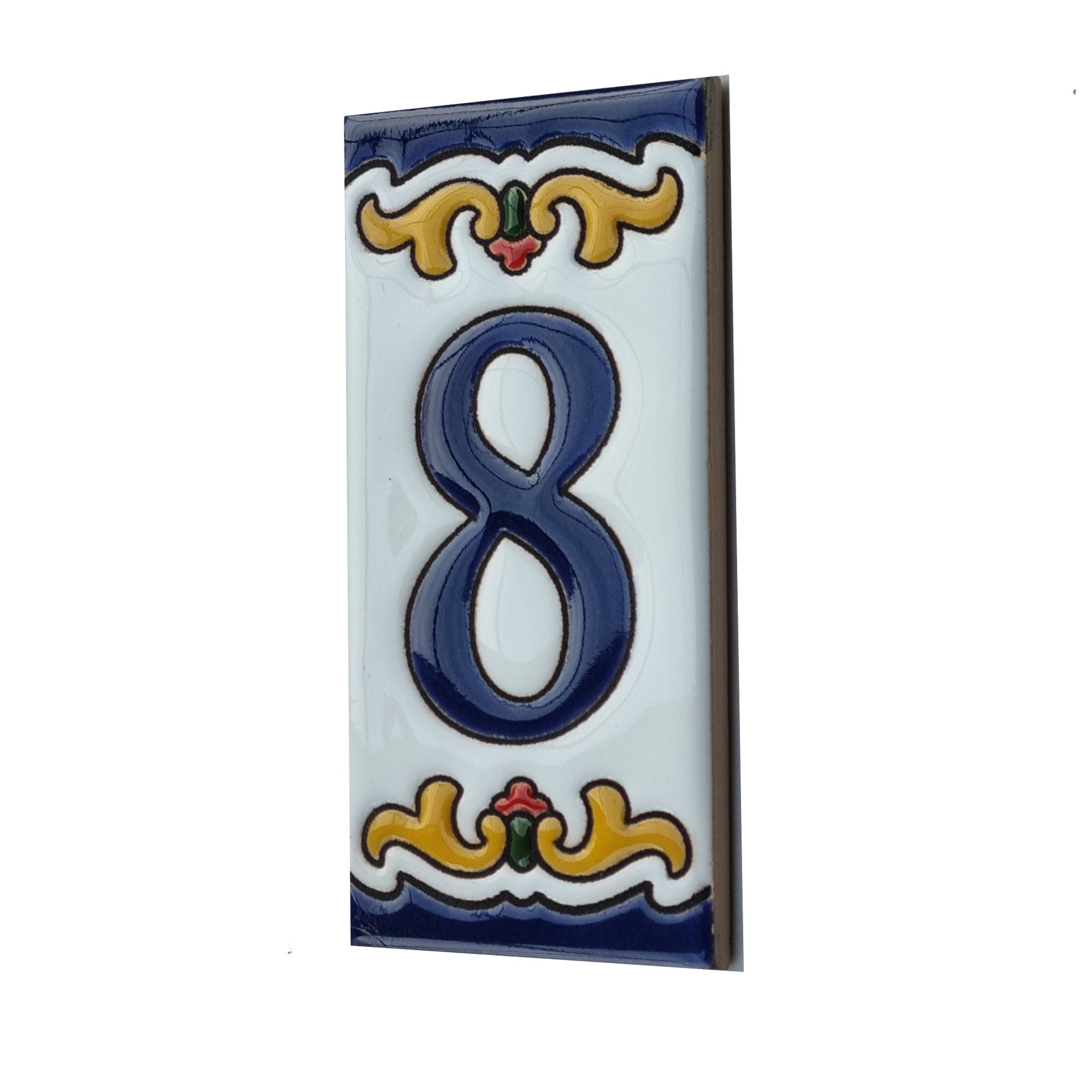 11cm X 5.4cm Ceramic Malaga Designed Spanish House Number - Etsy UK