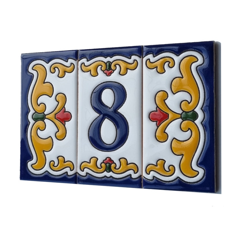 11cm X 5.4cm Ceramic Malaga Designed Spanish House Number - Etsy UK
