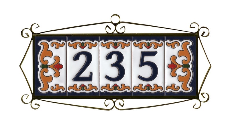11cm X 5.4cm Ceramic Malaga Designed Spanish House Number | Etsy UK