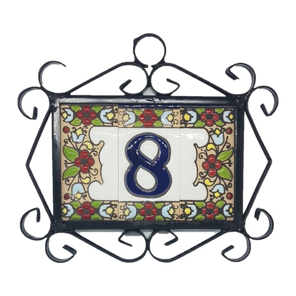 Ceramic House Numbers Framed - Etsy
