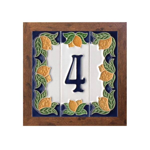 Ceramic House Number Plaque - Etsy