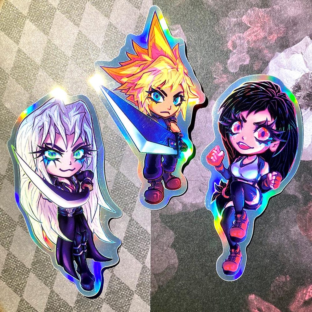 FF7 - Cloud Tifa and Sephiroth - Vinyl Stickers - Etsy