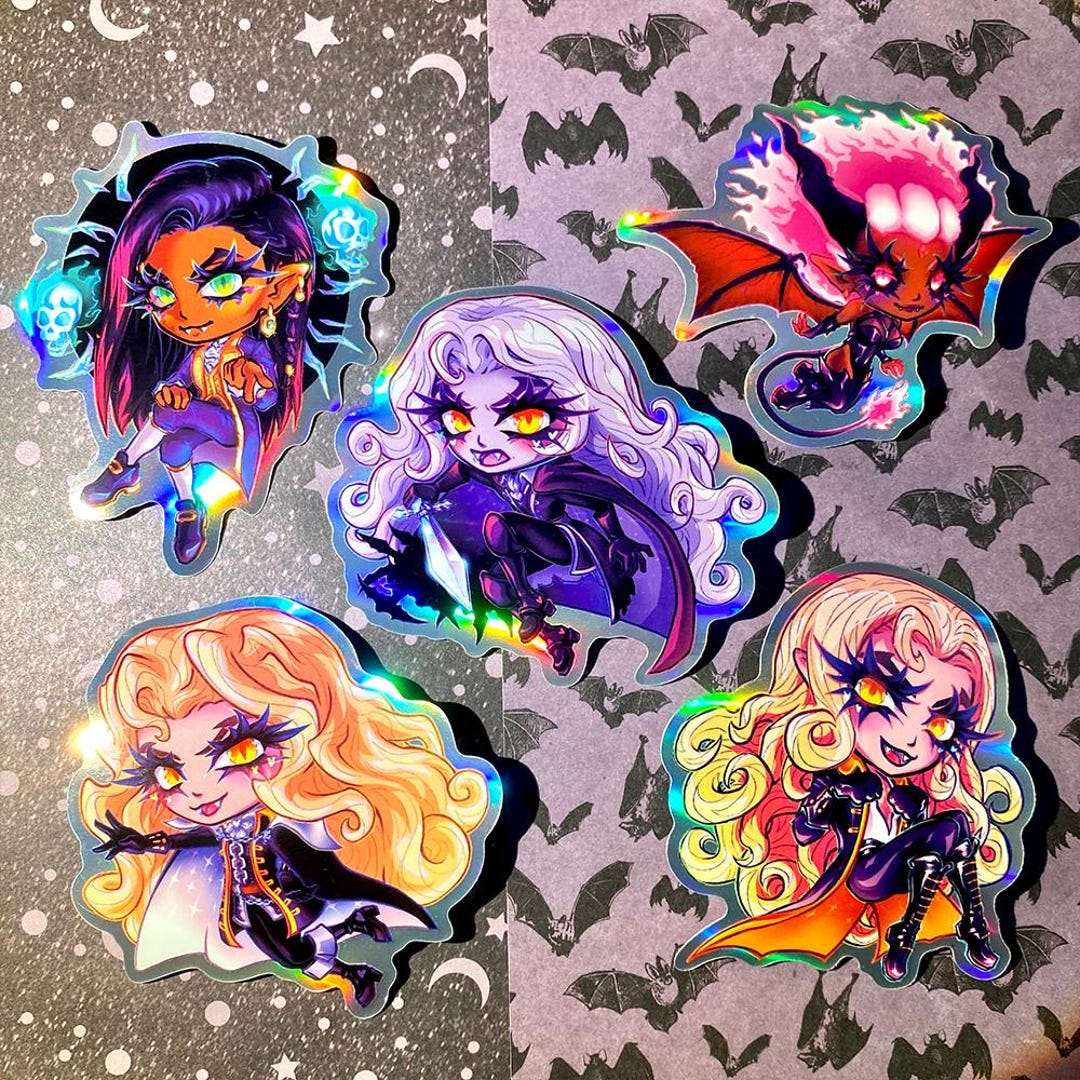 Castlevania Nocturne - Alucard Olrox and Drolta - Vinyl Stickers - Etsy