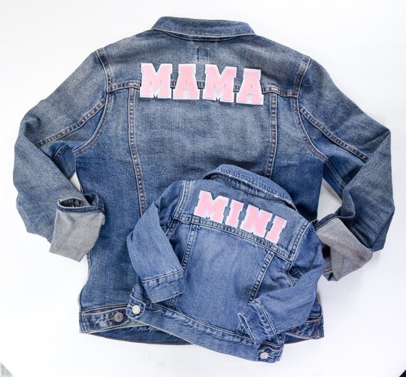 GIFT FOR MOM Custom Denim Jackets Mommy and Me Matching - Etsy