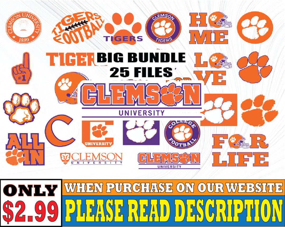 Clemson-tigers Football Svg Bundle N C A A SVG Sport Svg - Etsy