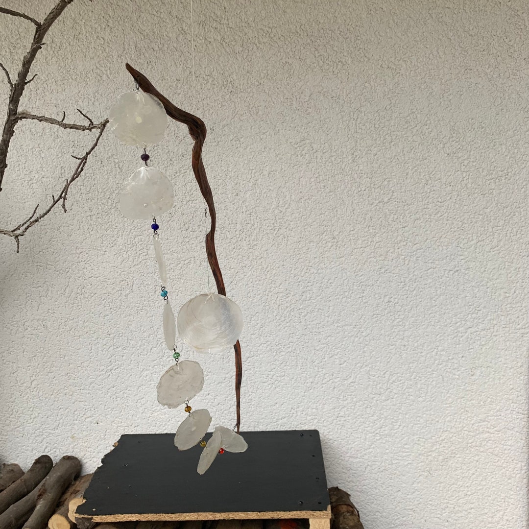 Wind Chime Garden Hanging Made of Pine Branch and Shells, Room ...
