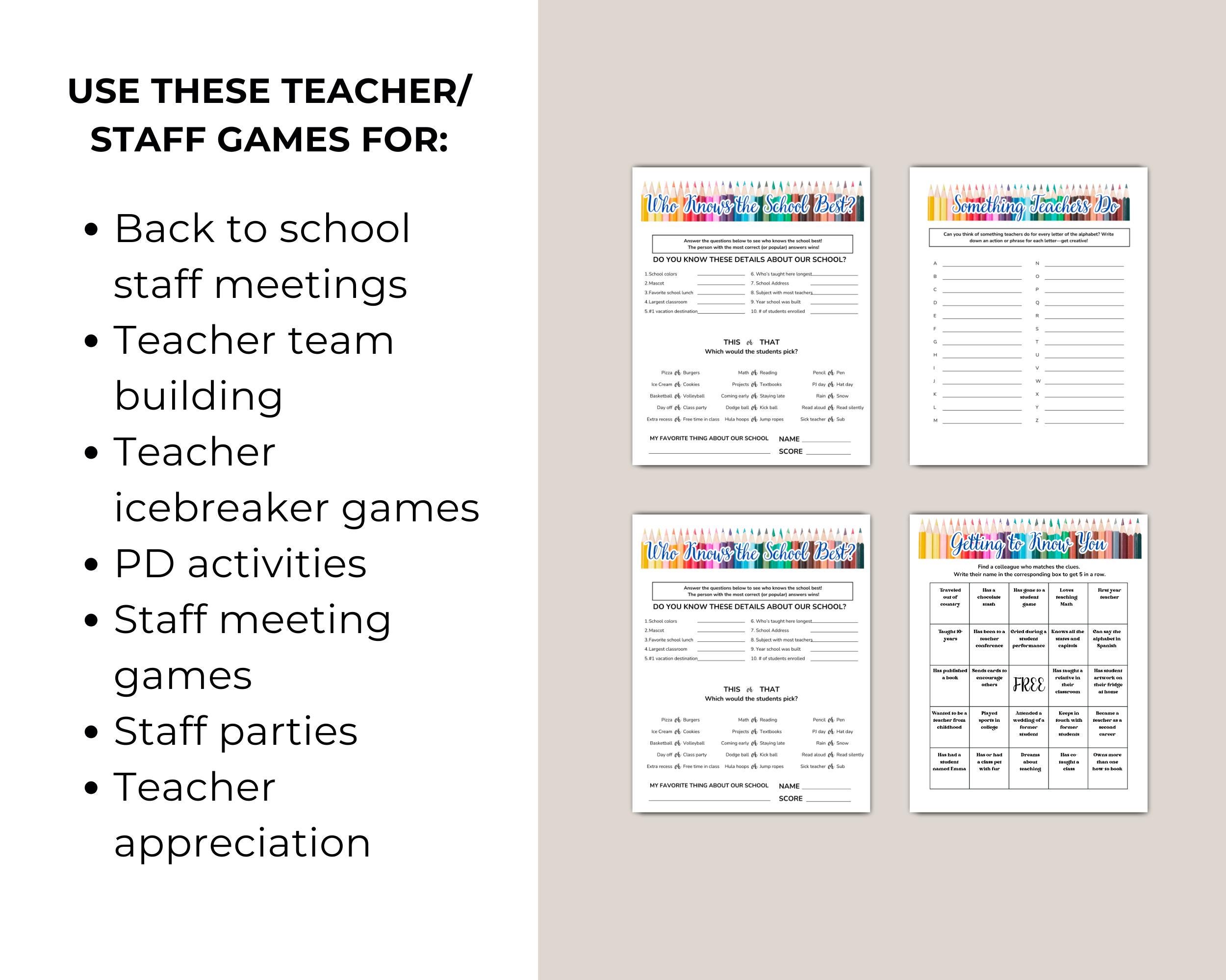 Teacher Trivia Game, Teacher Alphabet Game, Teacher Retirement Game ...