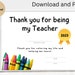 Teacher Appreciation Awards, Year End Teacher Gift, Certificate of ...